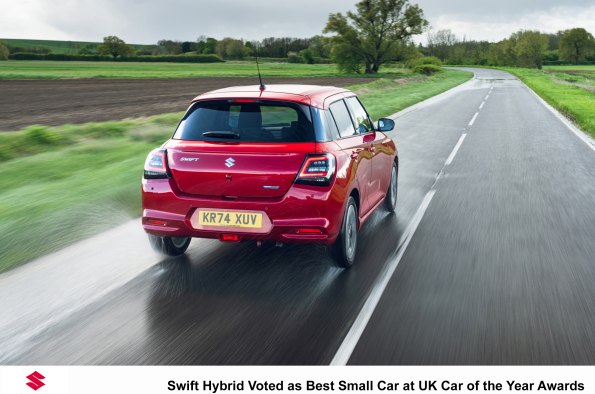 Swift hybrid voted as best small car at UK Car of The Year Awards
